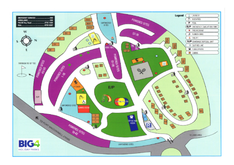 Blue Lake Holiday Park Map - Blue Lake Holiday Park